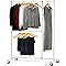 Amazon.com: Simple Houseware Dual Bar Adjustable Garment Rack, Chrome ...