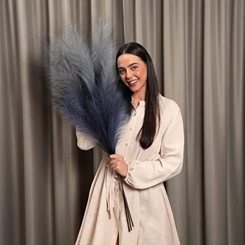Flossophy 110cm Tall Pampas Grass Artificial Grass Plant Feathers for ...