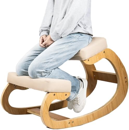 CROWNSHOP Kneeling Chair with Rocking Feature – Ergonomic Orthopedic ...