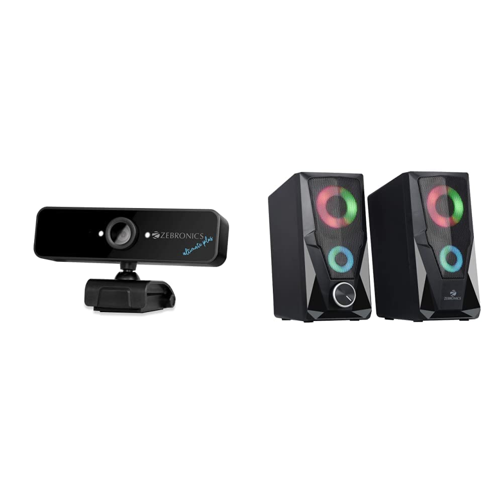 ZEBRONICS Zeb-Ultimate Plus USB Powered high Resolution Web Cam with 5P ...
