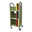 Amazon.com: Workington Single Bank Rolling Book Truck Book Cart with 3 ...