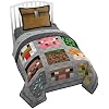 Amazon.com: Minecraft Twin Quilt & Sham Set - Featuring Creeper, Steve ...