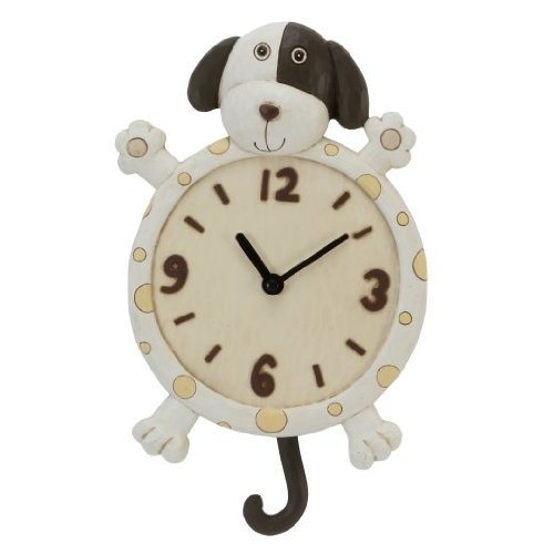 Amazon.com: Juliana Resin Wall Clock with Pendulum Dog (W7600) : Home ...