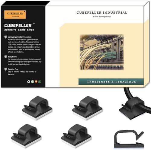 Amazon.com: 100 PCS Adhesive Cable Clips (Small, White&Black), Upgraded ...