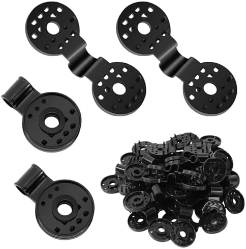 Amazon.com : 100 Piece Shade Cloth Plastic Clips Round Plastic Black ...