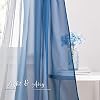 Amazon.com: NICETOWN Navy Blue Ombre Sheer Scarf Curtains Valances ...