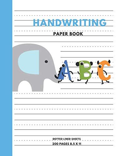 Handwriting Paper Book: Practice Paper Notebook Writing Letters & Words ...