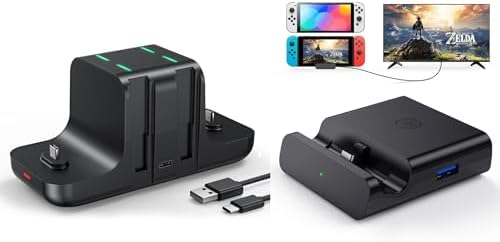 Amazon.com: NEWDERY Controller Charger Dock for Nintendo Switch Pro ...