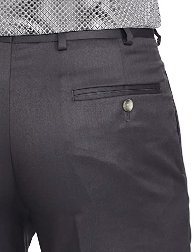 Park Avenue Men Men's PLEATLESS Smart FIT Medium Grey Formal Trouser ...