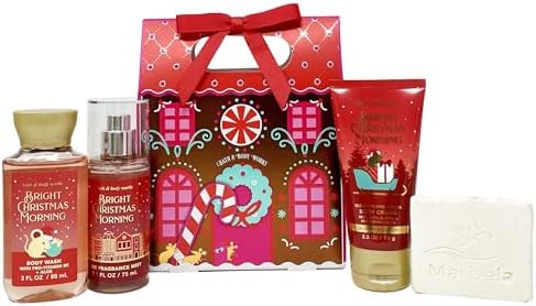 Amazon.com : Bath & Body Works Bright Christmas Morning - Mini Gift Set ...