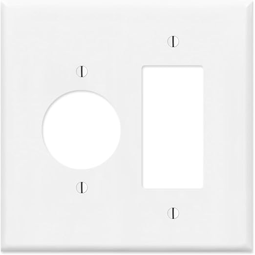 2 Gang Combination METAL Wall Plate - (1) Decora - GFCI - Rocker with ...