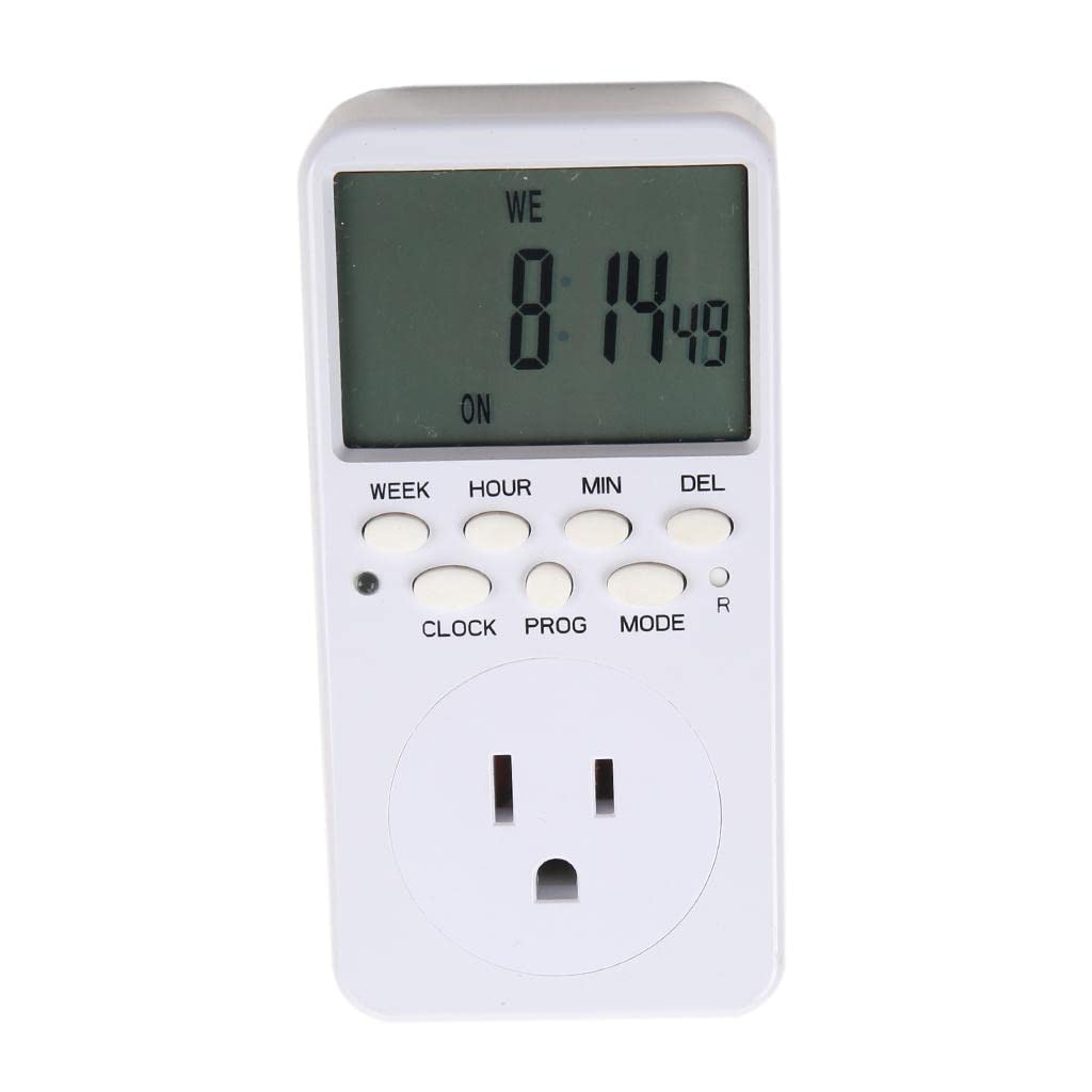Pinakine® Weekly Programmable Outlet Wall Switch LCD Digital Plug-in ...
