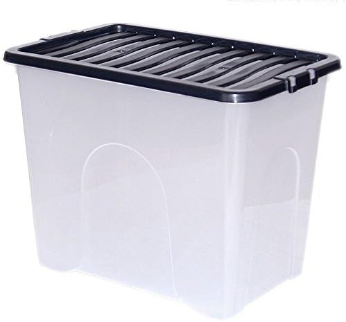 CrazyGadget® 80L 80 Litre Extra Large Big Plastic Storage Clear Box ...