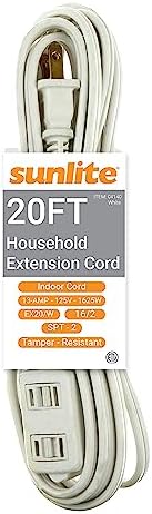 Woods 990547 16/2 SVT Small Appliance Extension Cord, 20-Foot, Gray ...