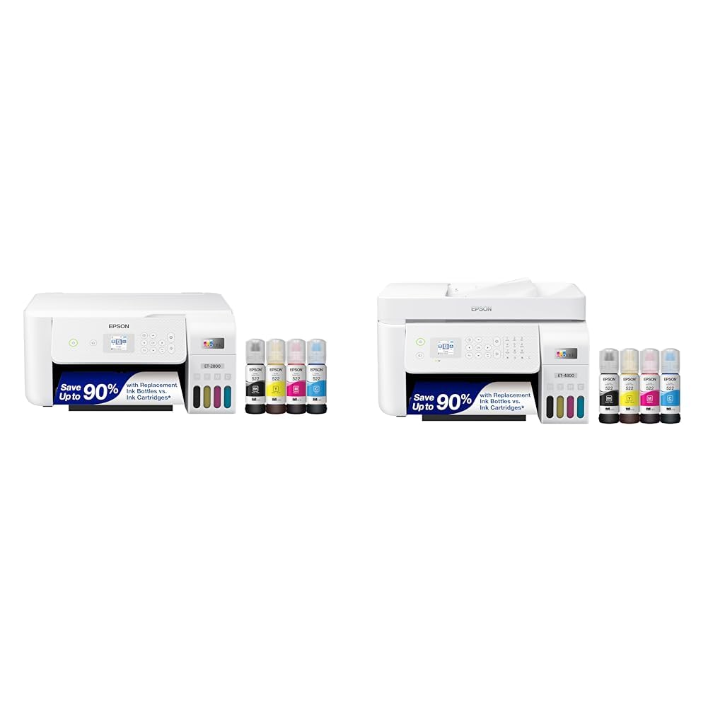 Amazon.com: Epson EcoTank ET-2800 Wireless Color All-in-One Cartridge ...