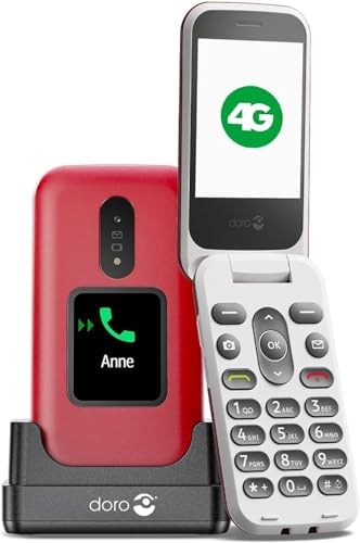 Doro 6820 4G Unlocked Flip Mobile Phone for Seniors with Talking Number Keys, 2MP Camera ...