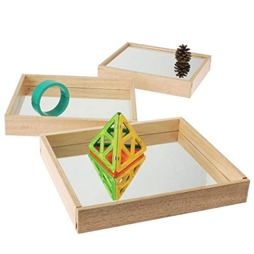 Amazon.com: Constructive Playthings Kids Wooden Double-Sided Reflective ...