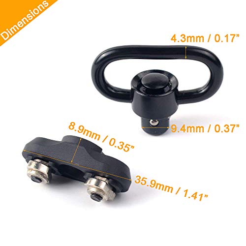 Sawke QD Sling Swivel Sling Mount Gun Sling Attachment, Rifle - Want It All