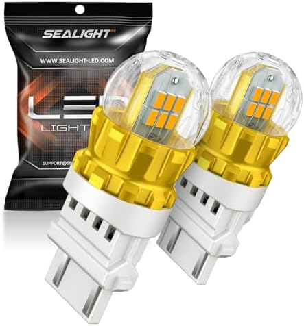 SEALIGHT 3156 3157 LED Bulb Amber Yellow with External Resistor,3056 ...