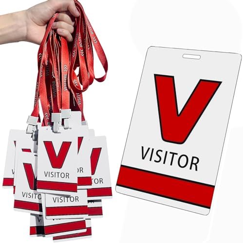 Amazon.com : 50 PVC Visitor Badge lanyards and Plastic Pass Cards ...