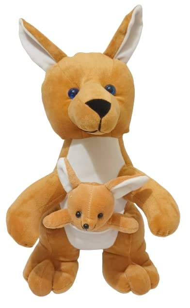 Buy KIDS CUDDLE Kangaroo with Cute Baby in Pouch Soft Toys for Kids ...