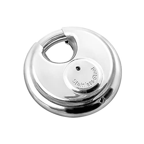 Snapklik.com : Disc Locks, 2 Pack Heavy Duty Steel Keyed Padlock Disc ...