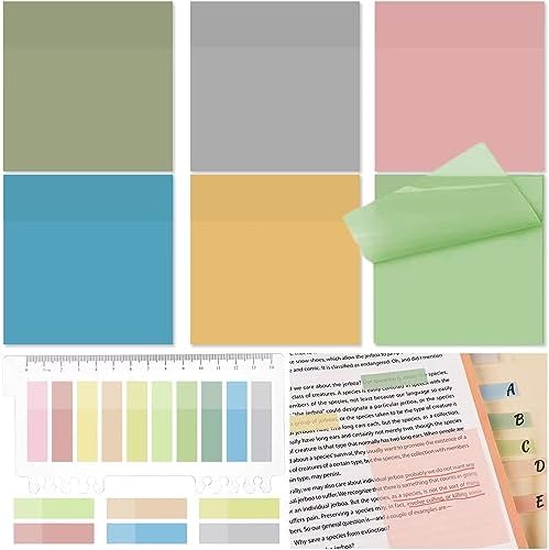 Amazon.com : Pastel Transparent Sticky Notes 500PCS Self-Adhesive ...