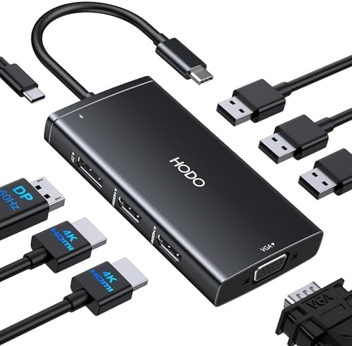 Amazon.com: USB C Docking Station Dual Monitor Adapter for Dell HP ...