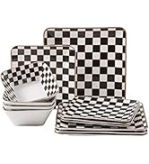 Amazon.com | Porlien Checker Dinnerware Set: Dinnerware Sets