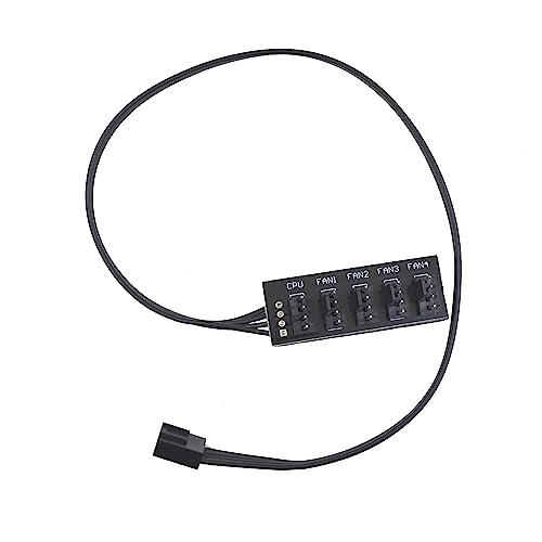 Buy 5-Way 4-Pin PWM Fan Splitter Hub,YIKAIEN CPU and Case Cooling ...