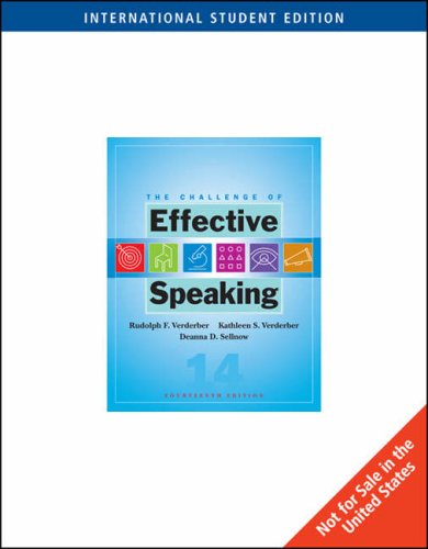 The Challenge of Effective Speaking : Verderber, Rudolph, Verderber ...