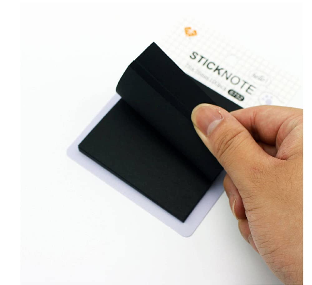 Sticky Notes Aesthetic Black Sticky Notes 3x3 Inch, 6 Pads Self-Stick ...