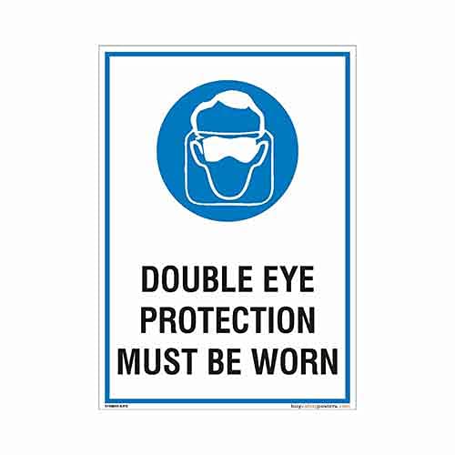 buysafetyposters.com - Double Eye Protection Must Be Worn Sign In ...