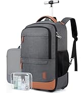 Amazon.com: BAGSMART Rolling Backpack for Women, Travel Carry on ...