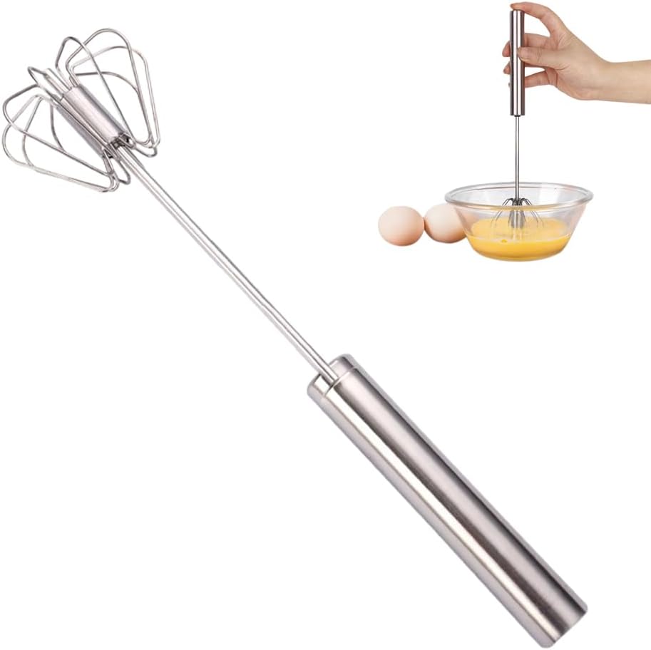 Amazon.com: Whizzy Whisk, Stainless Steel Semi-Automatic Whisk, Hand ...