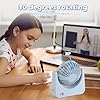 Amazon.com: Qilerball Small Desk Fan - Table Portable Fan with 3 Speeds ...