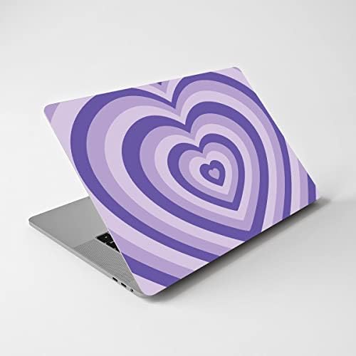 PrintCrown Purple Heart Laptop Skin/Sticker Combo for Laptops Upto 15.6 ...