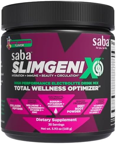 Amazon.com: Saba SlimGenix IQ | 4-in-1 Optimizing Drink Mix | Berry ...