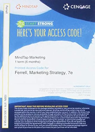 MindTap Marketing Strategy, 1 term (6 months) Printed Access Card ...