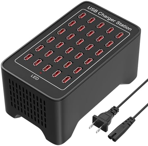 Amazon.com: USB Charging Station, 150W/30A 30 Port Travel Desktop USB ...