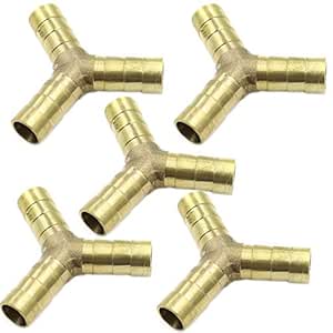10mm brass 3 Way Y shaped barbed pipe fitting connector adapter joint ...