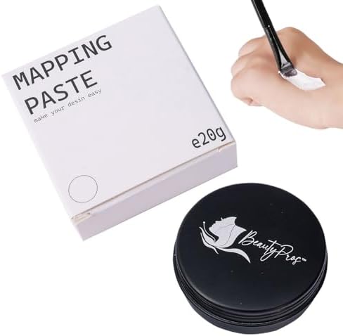 Amazon.com : Brow Mapping Kit with White Brow Paste [Large 15g Bottle ...