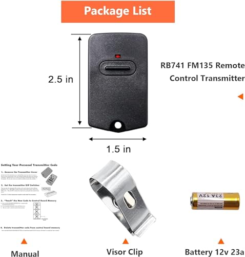 Snapklik.com : RB741 For Mighty Mule Remote, Replacement GTO Gate ...