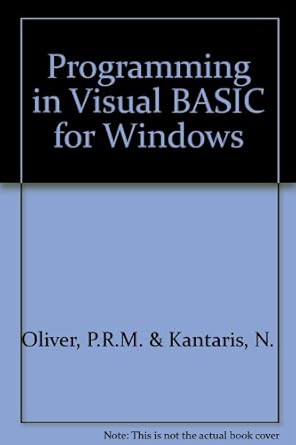 Programming in Visual BASIC for Windows : Amazon.in: Books