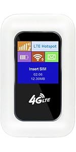 Amazon.com: HOSAYA Portable WiFi 4G SIM Card Router 10 WiFi Users LTE ...