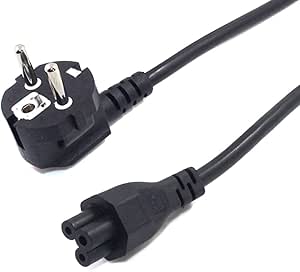 Toptekits EU Europe Schuko to IEC C5 Cable,6ft/1.8m 2-Prong European Power Cord,Standard AC ...