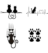 Amazon.com - Tskijun 4 pcs Cat Window Sticker Vinyl Cat Decals for Door ...