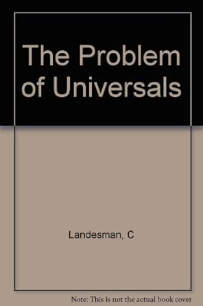 Amazon.fr - The Problem of Universals - Livres
