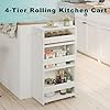 Amazon.com: MARTY Rolling Storage Cart 7.9" W, 4-Tier Kitchen Cart with ...