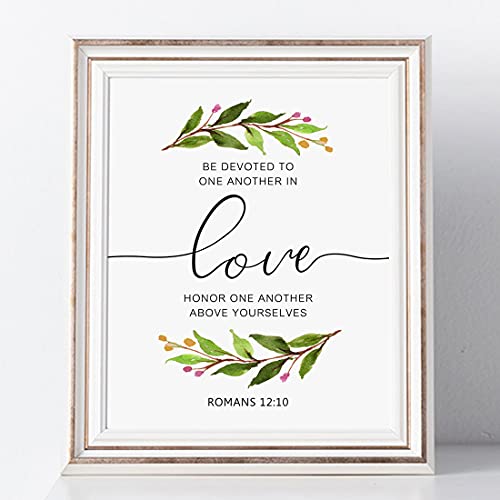 Amazon.com: Be Devoted to One Another In Love Scripture Art Wedding ...